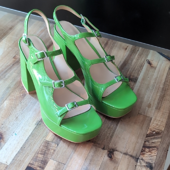Urban Outfitters | Shoes | Urban Outfitters Lime Green Platform Heels ...